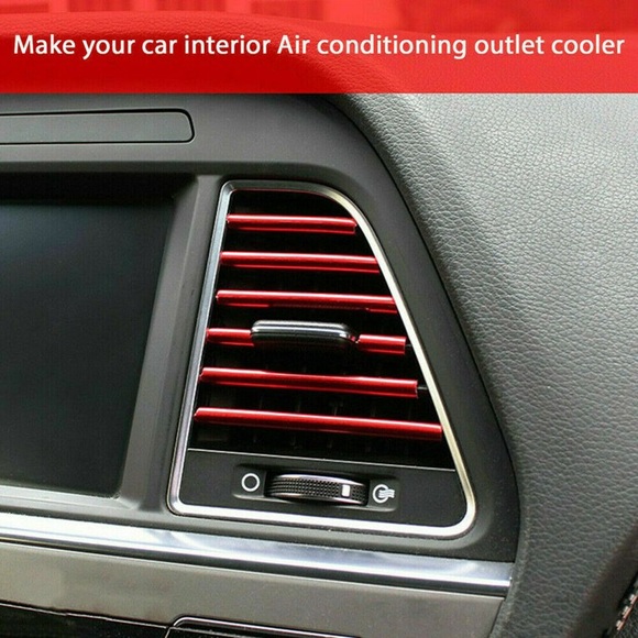 Other | 2 Pieces Car Air Conditioner Decoration Strip Bendable Air Vent ...
